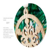 China Hot Selling Wooden Christmas Ornaments DIY Wood Small Hanging Pendant For Christmas Decoration for sale