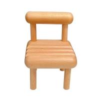 China New wooden chair beech mobile phone holder creative small stool holder desktop  mobile phone holder for lazy people for sale