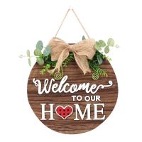 China Welcome Wreaths Front Door Decor Outdoor Hanging Vertical Sign Farmhouse Decorations Front Porch Decorations for sale