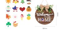China Welcome Wreaths Front Door Decor Outdoor Hanging Vertical Sign Farmhouse Decorations Front Porch Decorations for sale