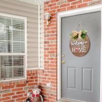 China Welcome Wreaths Front Door Decor Outdoor Hanging Vertical Sign Farmhouse Decorations Front Porch Decorations for sale