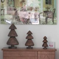 China wooden Mini Christmas tree decoration for dinning room for sale