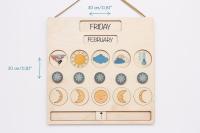China Weather Wooden Calendar Waldorf Learning  Homeschooling Daily Calendar Chart for sale