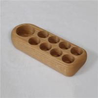 China Newest Wood Essential Oil Bottle Display Stand Customized Wood base Solid Wood Oval shape Holder for sale