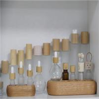 China Newest Wood Essential Oil Bottle Display Stand Customized Wood base Solid Wood Oval shape Holder for sale