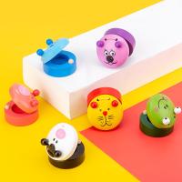 China Animal shaped colorful Playthings Wood Castanets Instrument for sale