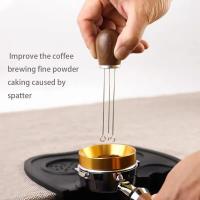 China Hot selling Stainless Steel Coffee Cloth Powder Needle With Natural  Wood Handle For Stirrer for sale