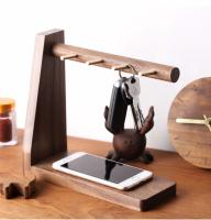 China Creative decoration solid wood key holder Key Plate Perfume Tray valet tray Jewelry Dishes Wood Watch Organizer Storage Tray for sale
