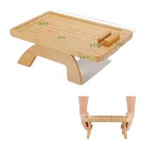 China Classics Sofa Arm Rest Organizer Snacks Side Table For Wide Couches Arm Tray Table Portable Table for sale