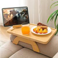 China Classics Sofa Arm Rest Organizer Snacks Side Table For Wide Couches Arm Tray Table Portable Table for sale