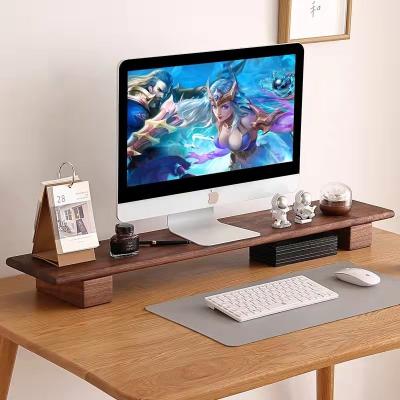 China walnut Laptop Monitor Stand Riser -  Wooden Desktop  Shelf for Computer Laptop Printer TV Cellphone Stand for sale