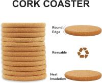 China Wholesale Reusable Natural Cork Coasters With Metal Holder For Bar Glass Cup Table for sale