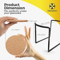 China Wholesale Reusable Natural Cork Coasters With Metal Holder For Bar Glass Cup Table for sale