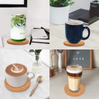 China Wholesale Reusable Natural Cork Coasters With Metal Holder For Bar Glass Cup Table for sale