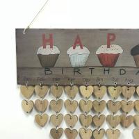 China Family Birthday Calendar Board DIY Wooden Birthday Reminder Wall Hanging Calendar Plaque for Mom Dad with 100 Piece Wooden Discs for sale