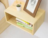 China Modern Style Floating Nightstand Wood Bedside Tables  Nightstand Shelf Handmade Furniture Bedside Wall Shelf for sale