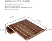 China High Quality Portable Bent Wood Laptop Holder Computer Desk Wooden Monitor Stand For Home Office for sale