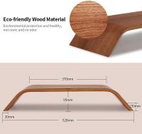 China High Quality Portable Bent Wood Laptop Holder Computer Desk Wooden Monitor Stand For Home Office for sale