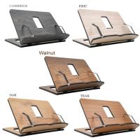 China Personalized Adjustable Wooden Book Stand & Cookbook Recipe Holder Custom Foldable Portable Bible Stand Book Reader Bookend for sale