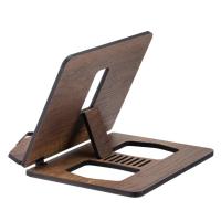 China Personalized Adjustable Wooden Book Stand & Cookbook Recipe Holder Custom Foldable Portable Bible Stand Book Reader Bookend for sale
