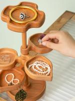 China Original Handmade Solid Wood Jewelry Stand Jewelry Watch Storage Wooden Shelf Tray Display Jewelry Storage Holiday Gifts for sale