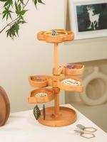 China Original Handmade Solid Wood Jewelry Stand Jewelry Watch Storage Wooden Shelf Tray Display Jewelry Storage Holiday Gifts for sale