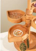 China Original Handmade Solid Wood Jewelry Stand Jewelry Watch Storage Wooden Shelf Tray Display Jewelry Storage Holiday Gifts for sale