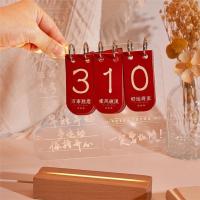China Customize Wooden Table Lamp Base Acrylic Reminder card decoration memo Luminescent note board for sale