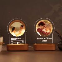 China wooden  Night Light stand with Your Photo Romantic Gift for Couples  Gift for Her Anniversary Gift for Him  Engagement Wedding for sale