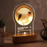 China wooden  Night Light stand with Your Photo Romantic Gift for Couples  Gift for Her Anniversary Gift for Him  Engagement Wedding for sale