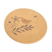 China Customized Cork Coasters for Drinks  Cute Large Round Outdoor Cup Coasters for Cups Coffee Wooden Table Protection for sale