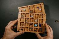 China wooden jewelry Tray Gem Stone Tray Crystal Tray  jewelry organizer  Ring for sale