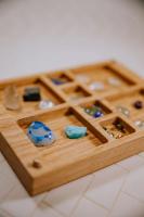 China wooden jewelry Tray Gem Stone Tray Crystal Tray  jewelry organizer  Ring for sale