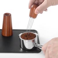 China Coffee Stirrer, Professional Espresso Stirring Distribution Tool Coffee Powder Hand Tamper Distributor ,wooden coffeeNeedle, for sale