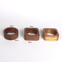 China Vintage Wooden Slice  Napkin Ring for Decoration or Wedding Acacia Napkin ring set of 4 pcs for sale