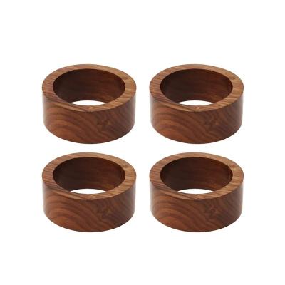 China Round Shaped wooden Acacia Napkin Ring for wedding for sale