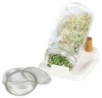 China ceramic Sprouting Kit With Curved Mesh with two beech wooden handle -150*150*50mm for sale