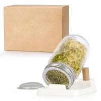 China ceramic Sprouting Kit With Curved Mesh with two beech wooden handle -150*150*50mm for sale