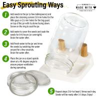 China ceramic Sprouting Kit With Curved Mesh with two beech wooden handle -150*150*50mm for sale