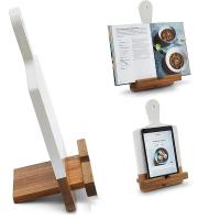 China Wood Cookbook Stand Adjustable Recipe Book phone Rustic Holder Thanksgiving Day Christmas Gift for Grandma, Mother, Women for sale