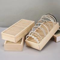 China Wooden Bracelet Storage Box Jewelry Display Stand Removable Tray Organizer Box for sale