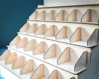 China Wooden Display Stand  Wooden Shelves Soap Display Riser Craft  Display Rack for sale