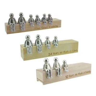 China Personalised - Our Little Family | wooden Family Anniversary Gift - Choose Your Own Family Combination for sale