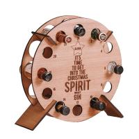 China Christmas Advent Calendar Wooden Christmas Tree Bottle Holder Beer Rack Countdown  Tree Wine Bottle Rack for sale