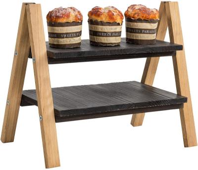 China wooden Jewelry display stand wooden cake stand in wedding party , Natural color or Rustic customized color accept for sale