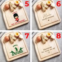 China Personalised Egg & Toast wooden Board| Breakfast Dippy Eggs Board  Personalized Egg Cup for sale