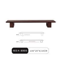 China Walnut Laptop Monitor Stand Adjustable Riser Wooden Desktop Shelf for Computer Laptop Printer TV Cellphone Stand for sale