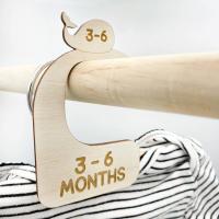 China 7pcs wooden whale  Baby closet dividers  Divider Clothes Organizer for sale
