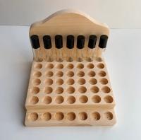 China Bottle Wood Display Wooden Essential Oil Holder Roll On Multi Level Wood Display for  Bottle for sale