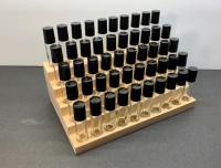 China Bottle Wood Display Wooden Essential Oil Holder Roll On Multi Level Wood Display for  Bottle for sale